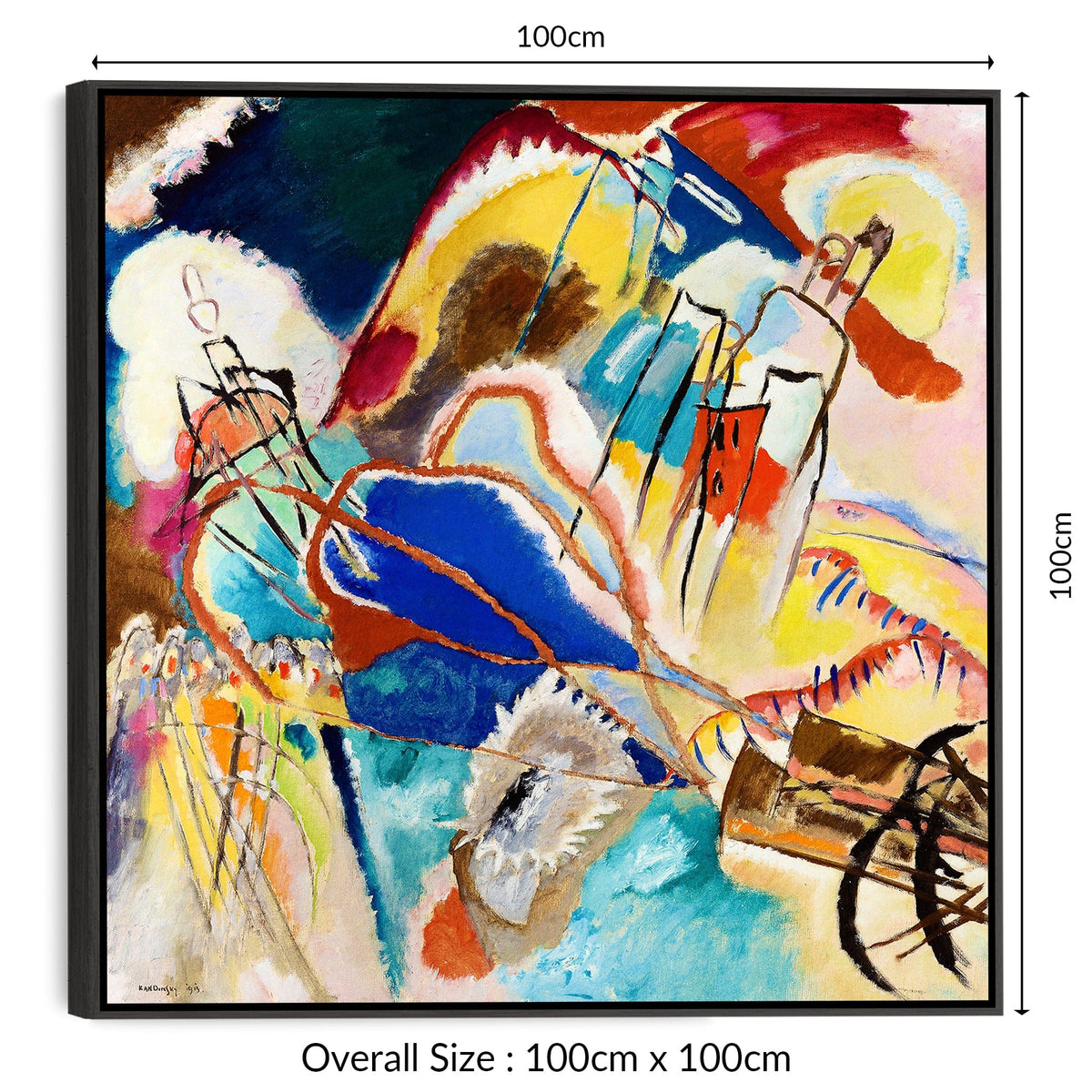 Kandinsky Abstract Paintings Standing By Wassily Kandinsky Artvee