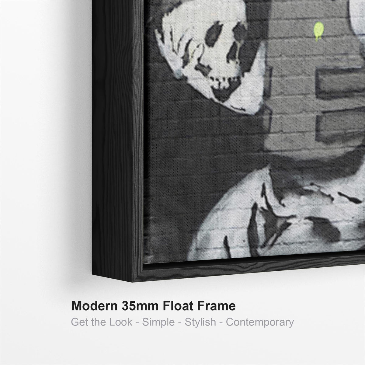 Large Banksy Framed Canvas Art Print - Angel Flack Jacket – wallfillers ...