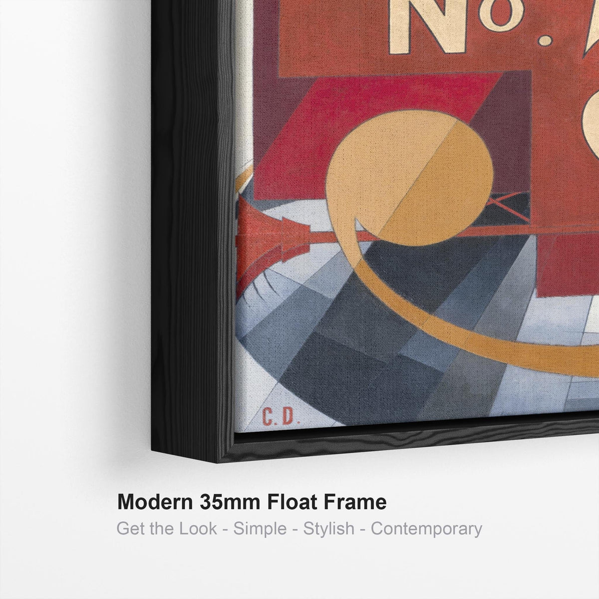 Charles Demuth Wall Art Canvas Print Framed I Saw the Figure 5 in Gold ...