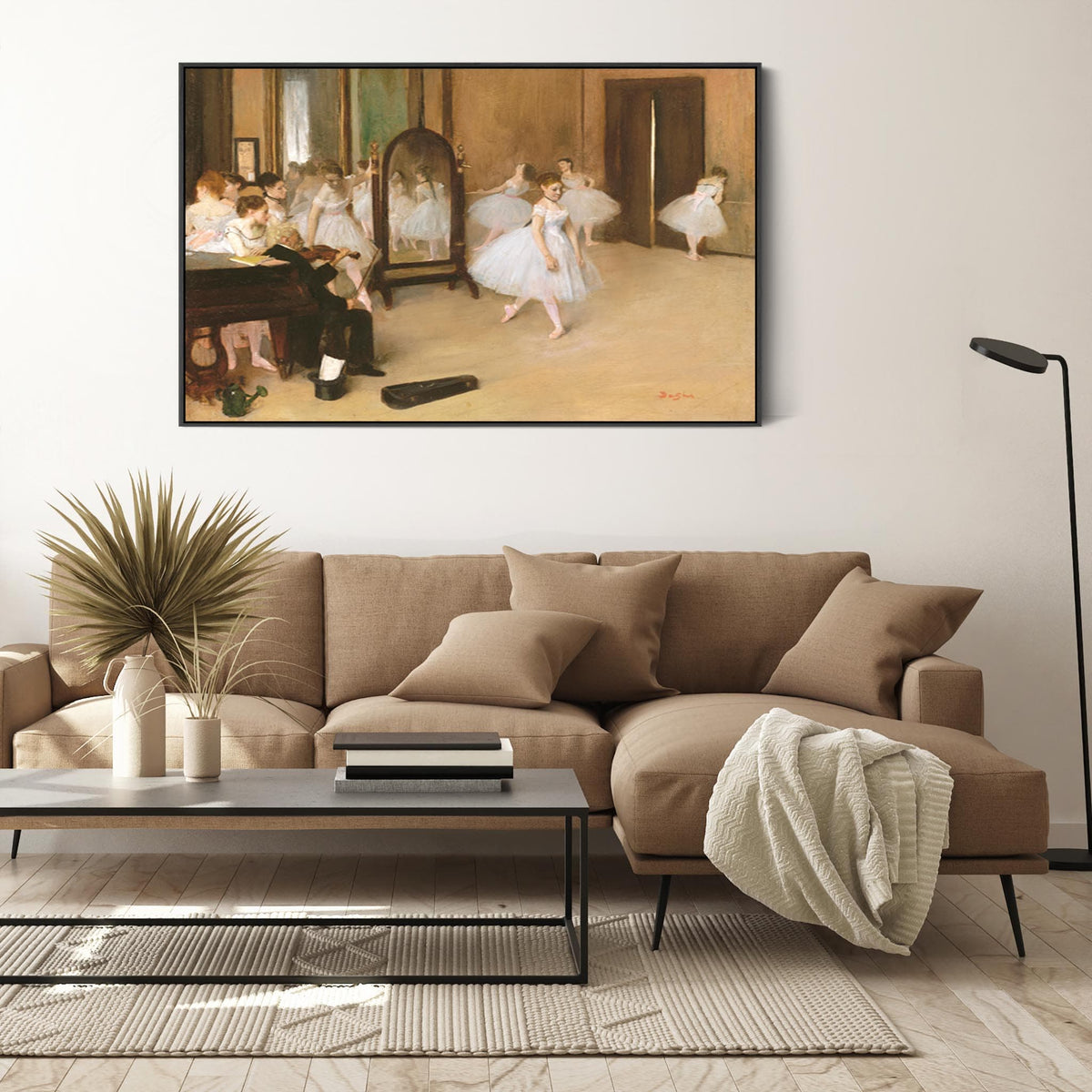 Edgar Degas - Framed Wall Art Print Canvas Picture - The Dancing Class ...