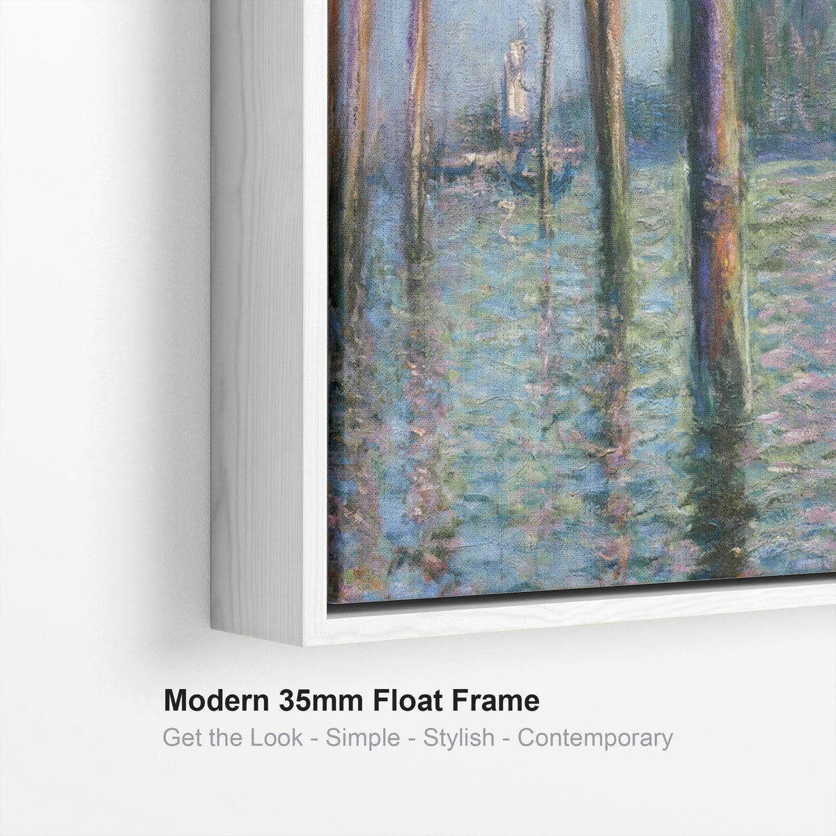 Extra Large Claude Monet Venice Pair of Blue Wall Art Framed Canvas Im