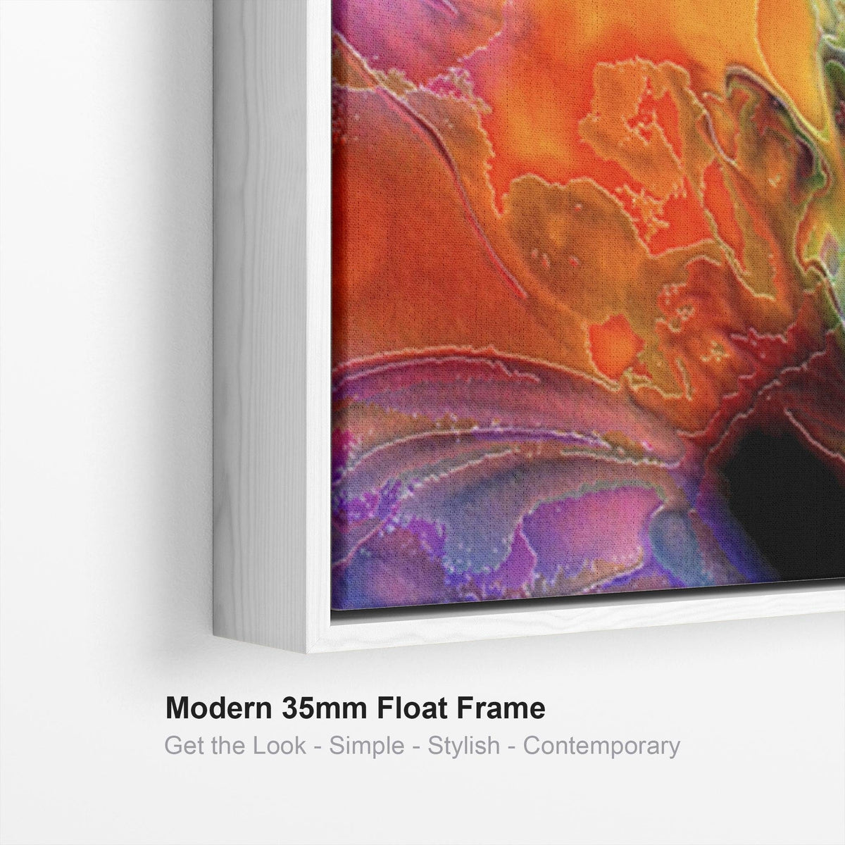 Extra Large Colourful Modern Wall Art Framed Canvas Print of Contempor ...