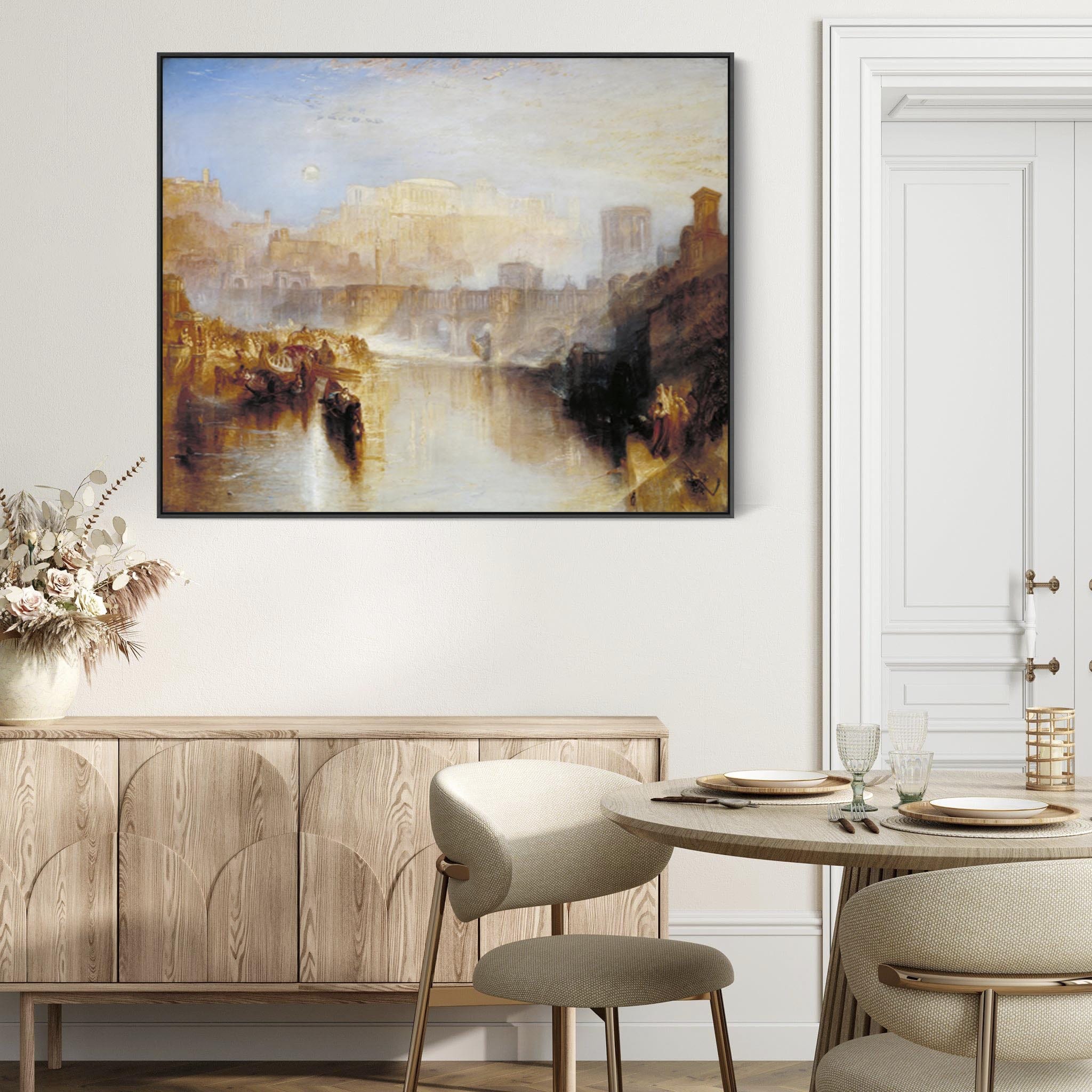 Large JMW William Turner Landscape Wall Art Framed Canvas Painting of