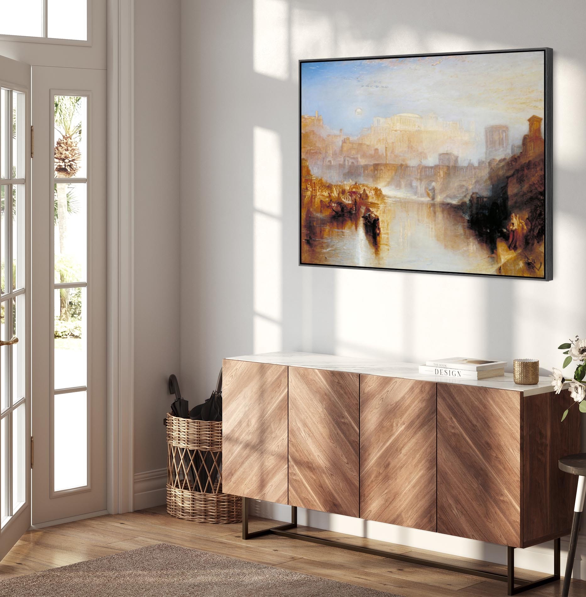 Large JMW William Turner Landscape Wall Art Framed Canvas Painting of