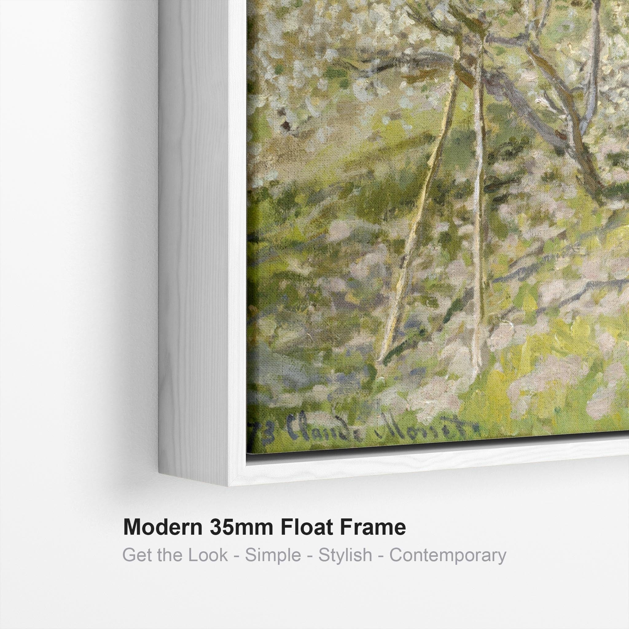 Extra Large Green Pair of Impressionist Wall Art Framed Canvas Picture