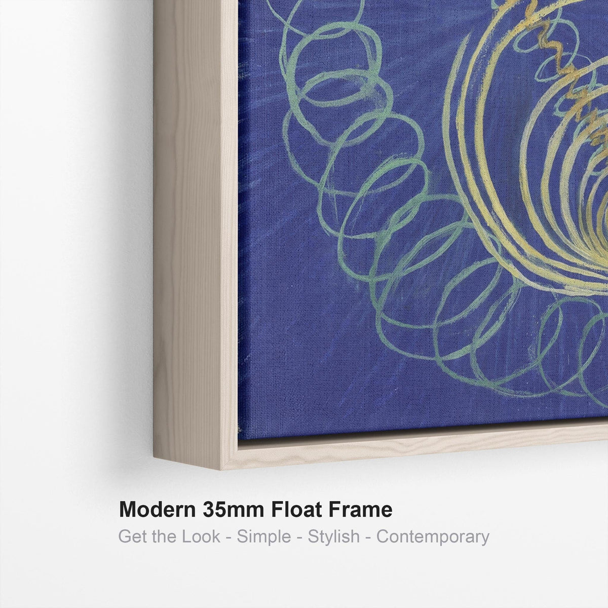 Hilma AF Klint Blue Yellow Abstract Wall Art Framed Canvas Print of No ...