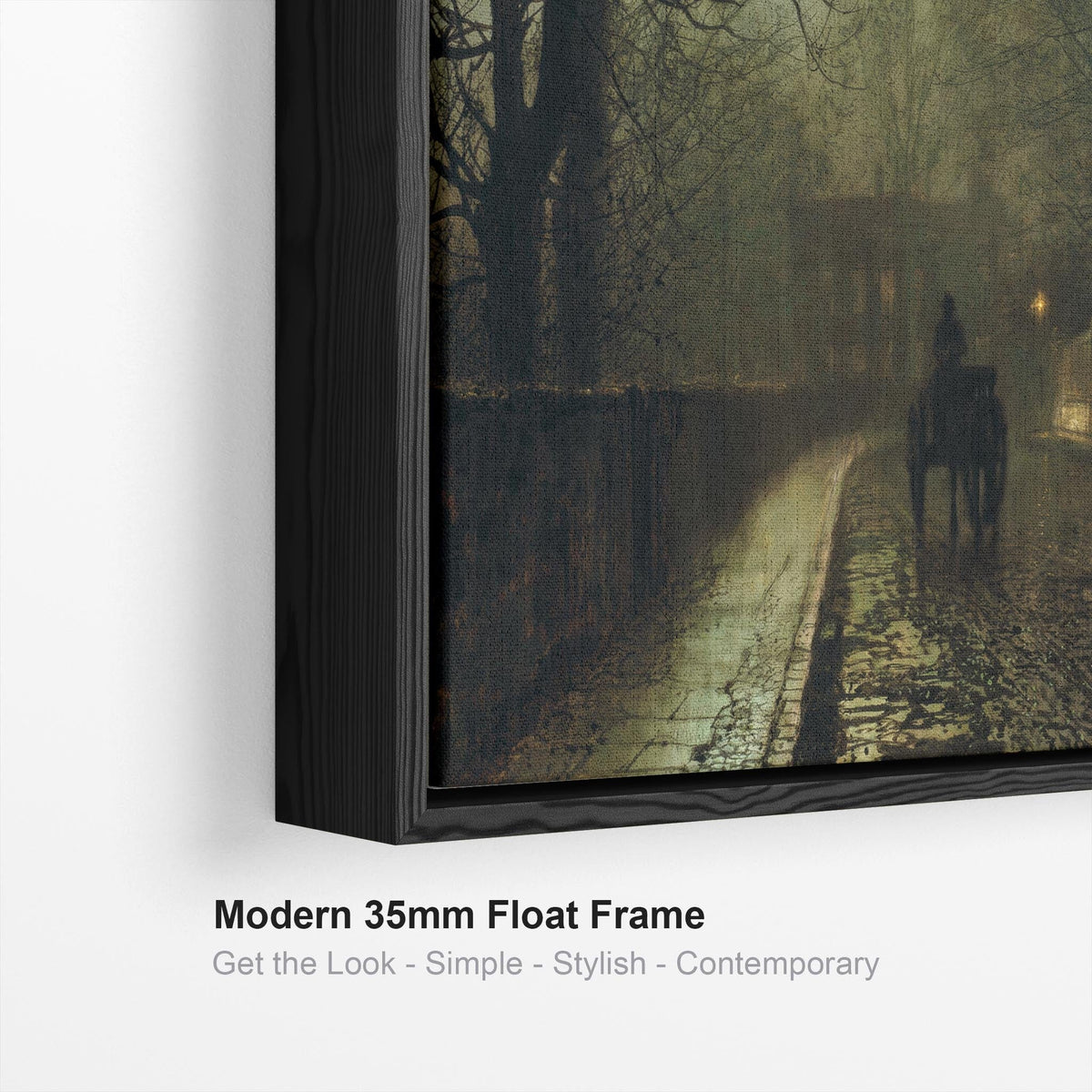 John Atkinson Grimshaw Framed Artwork Print on Canvas Wet Moon Putney ...