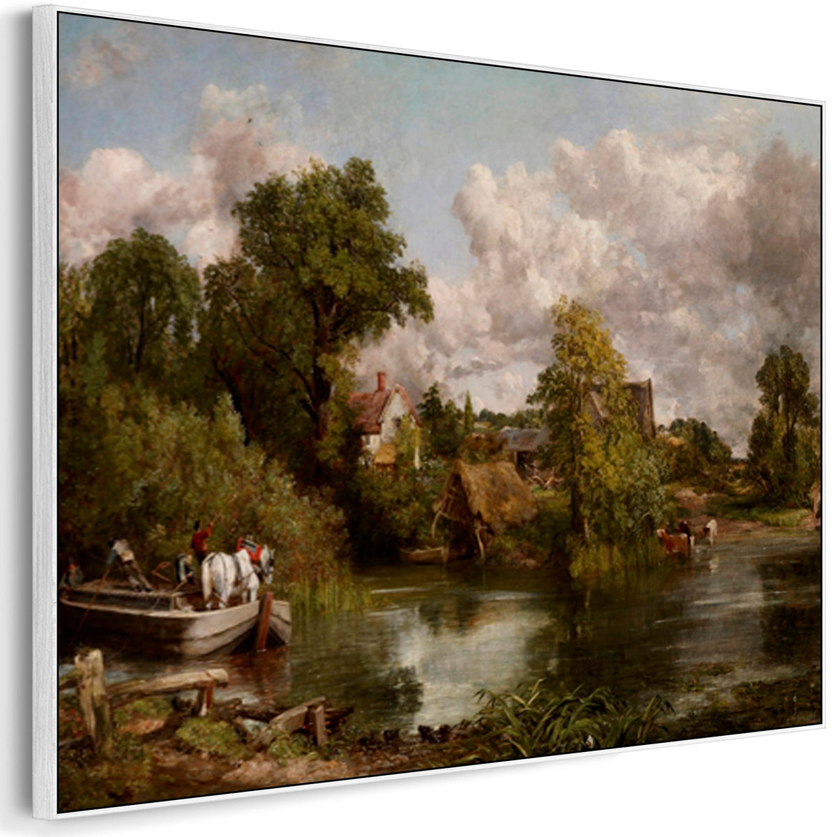 John Constable - Framed Wall Art Print Canvas Picture - The White Hors