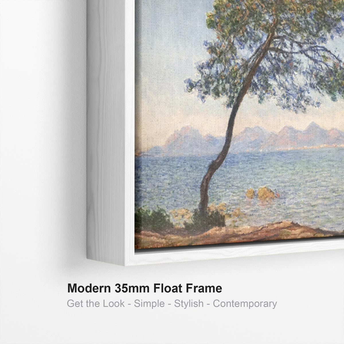 Large Claude Monet Framed Canvas Print of Antibes Landscape Painting ...