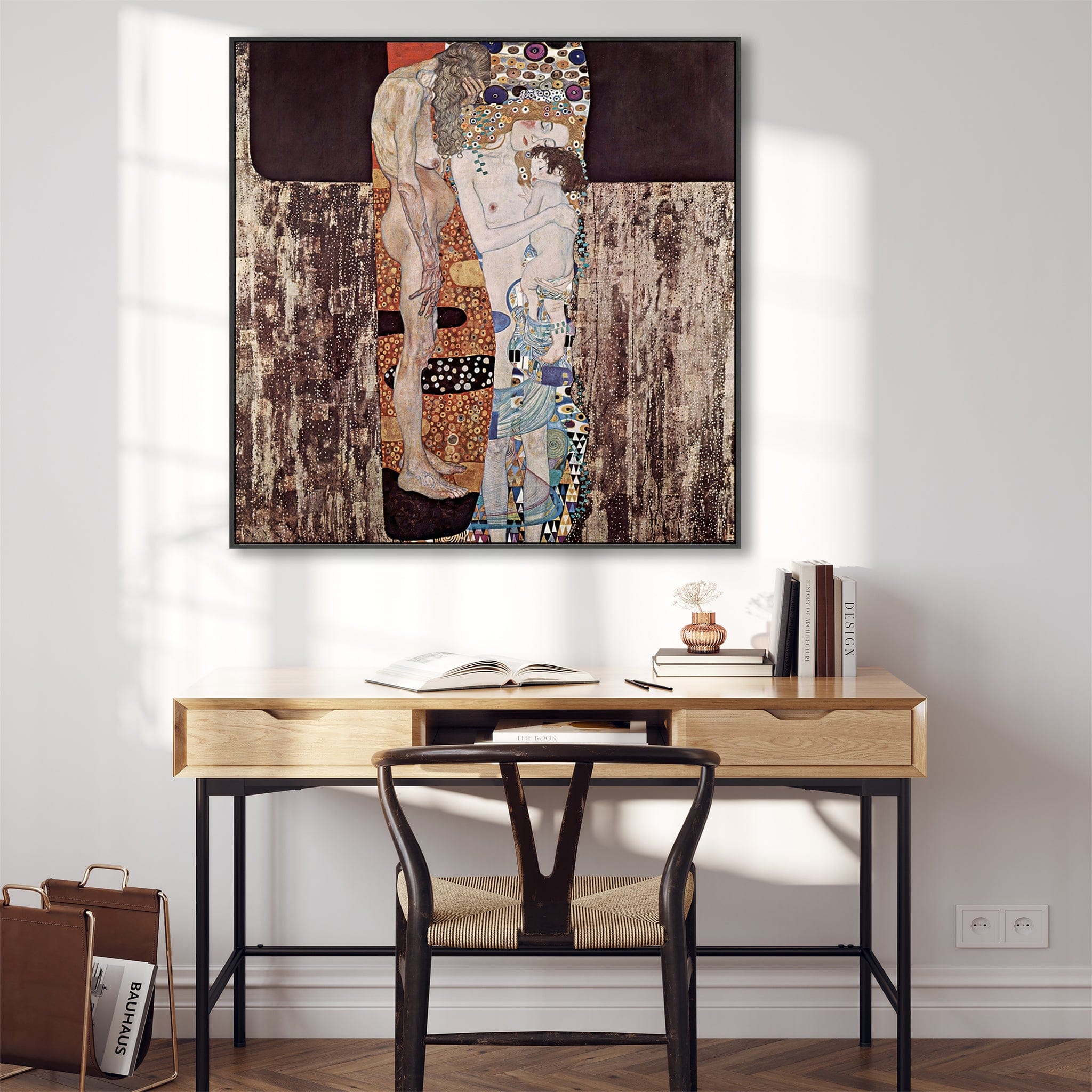 Gustav Klimt Abstract - Three Ages of a Woman - Framed Canvas Wall Art