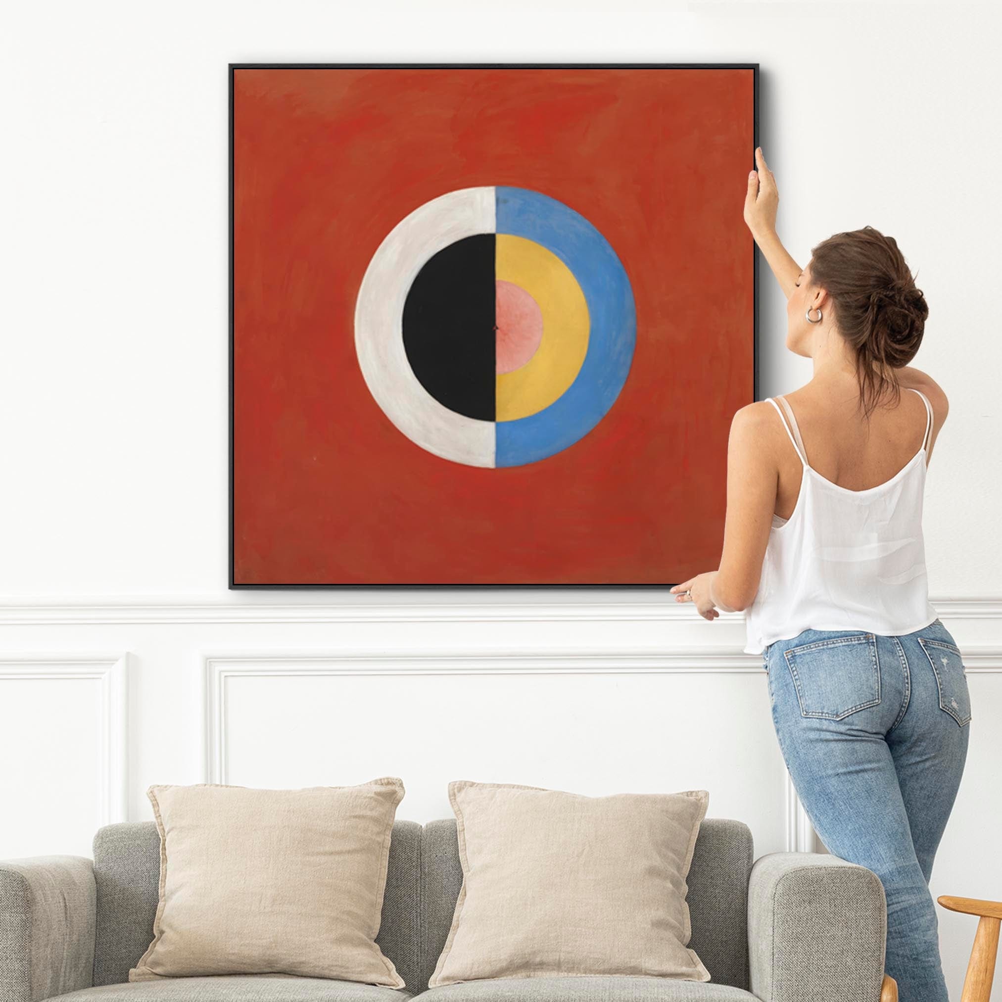 Hilma AF Klint - Large Abstract Wall Art Frame Canvas Print of Svanen