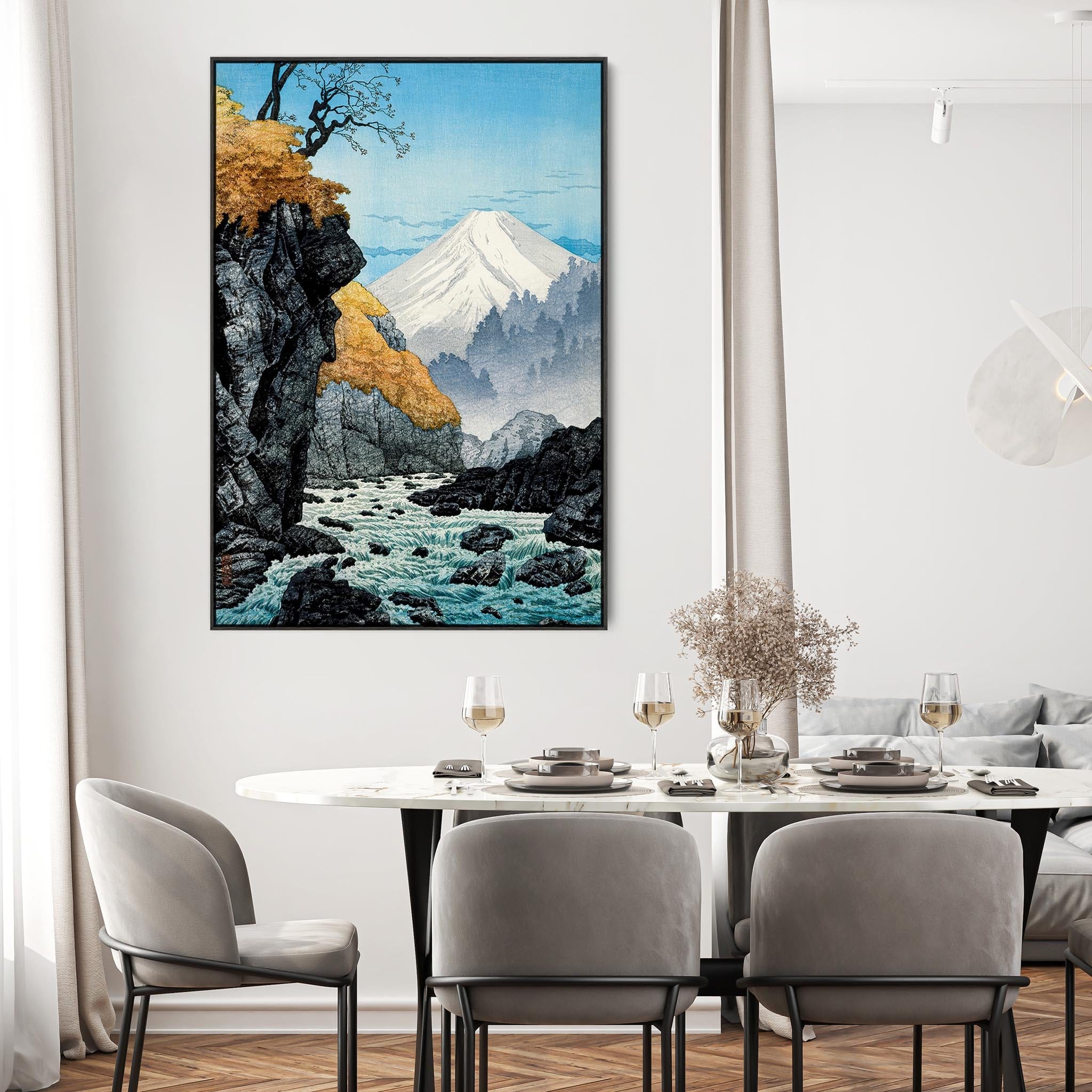 Mount Ashitaka Wall Art Framed Canvas Print of Hiroaki Takahashi Paint