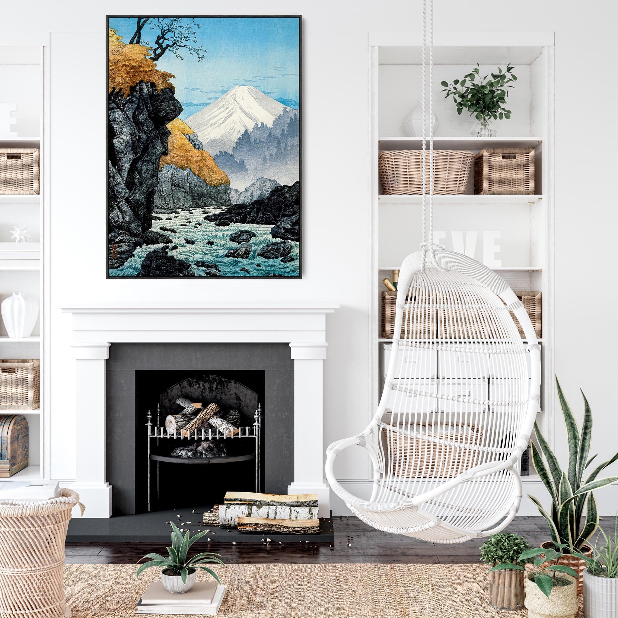 Mount Ashitaka Wall Art Framed Canvas Print of Hiroaki Takahashi Paint