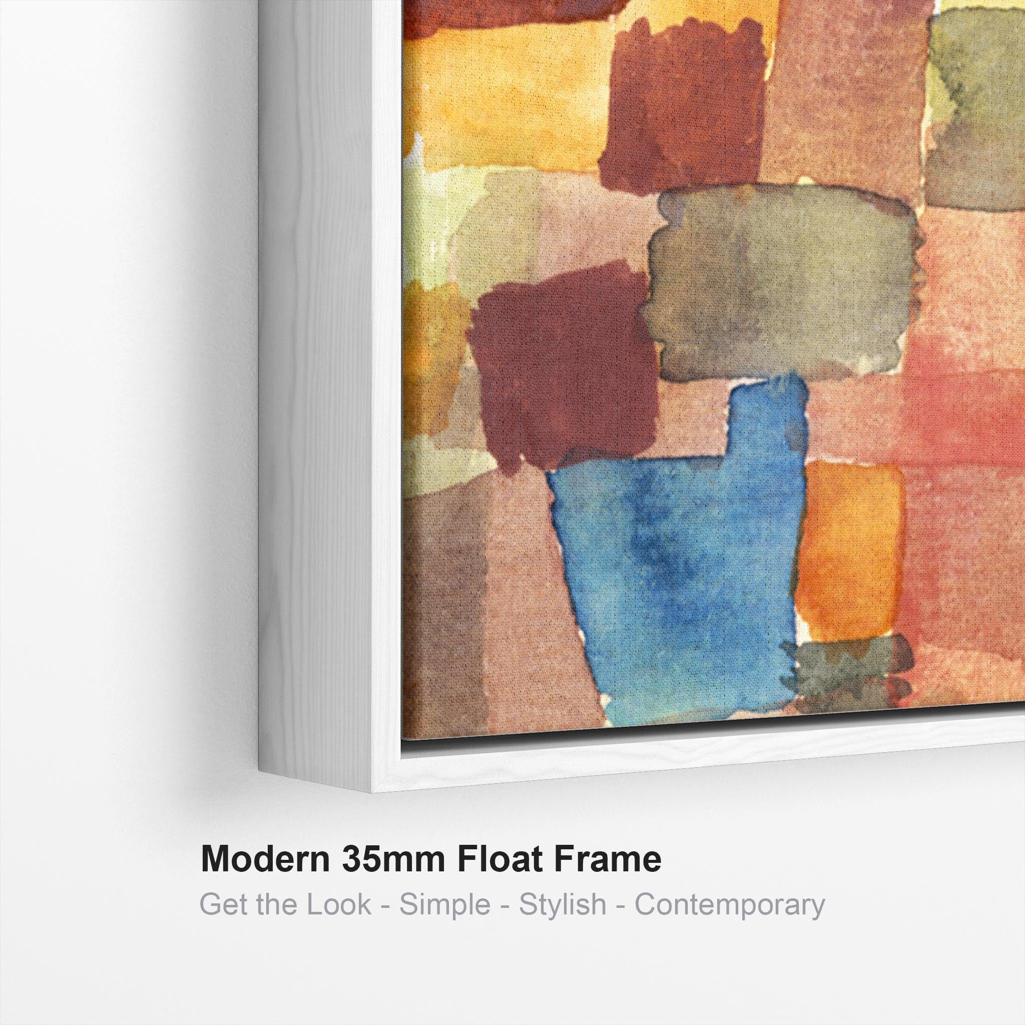 Large Multi Coloured Paul Klee Abstract Wall Art Framed Canvas Print o