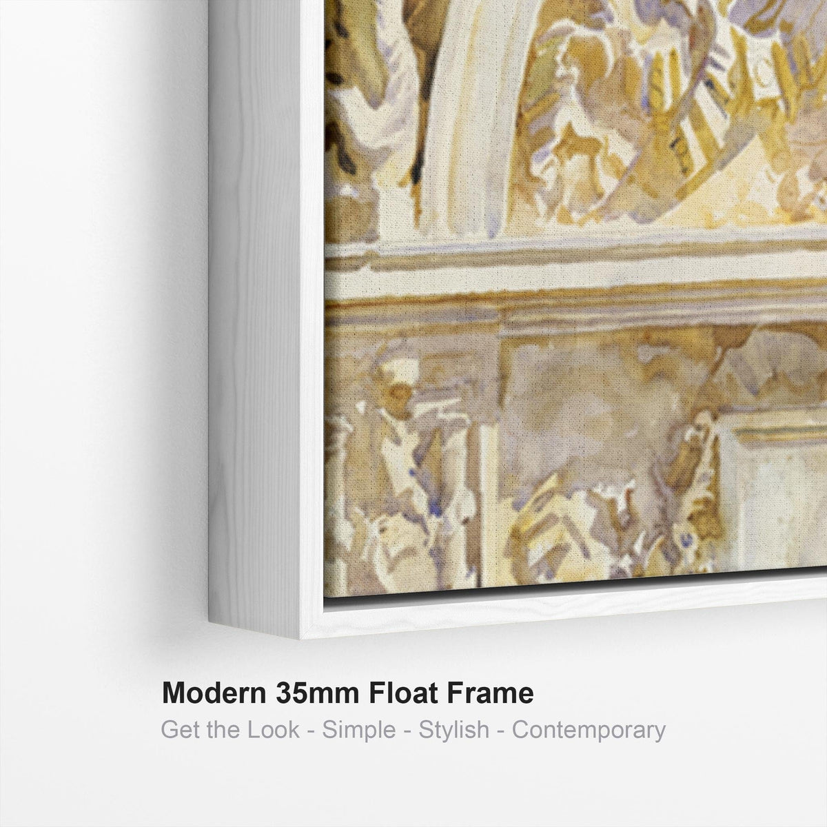 Large Yellow Cream Wall Art Framed Canvas Print of John Singer Sargent ...