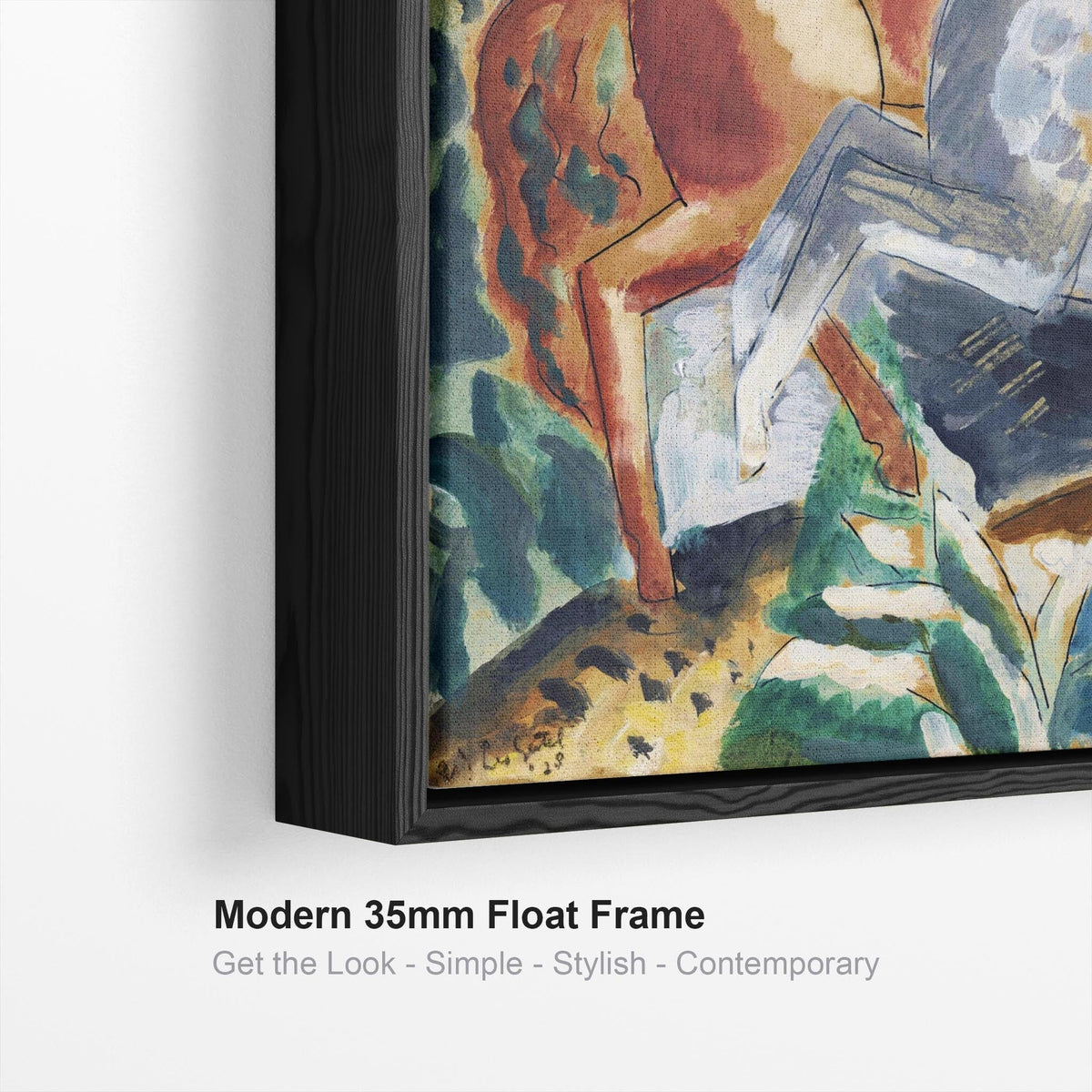 Leo Gestel Framed Artwork on Canvas Abstract Horses – wallfillers.co.uk
