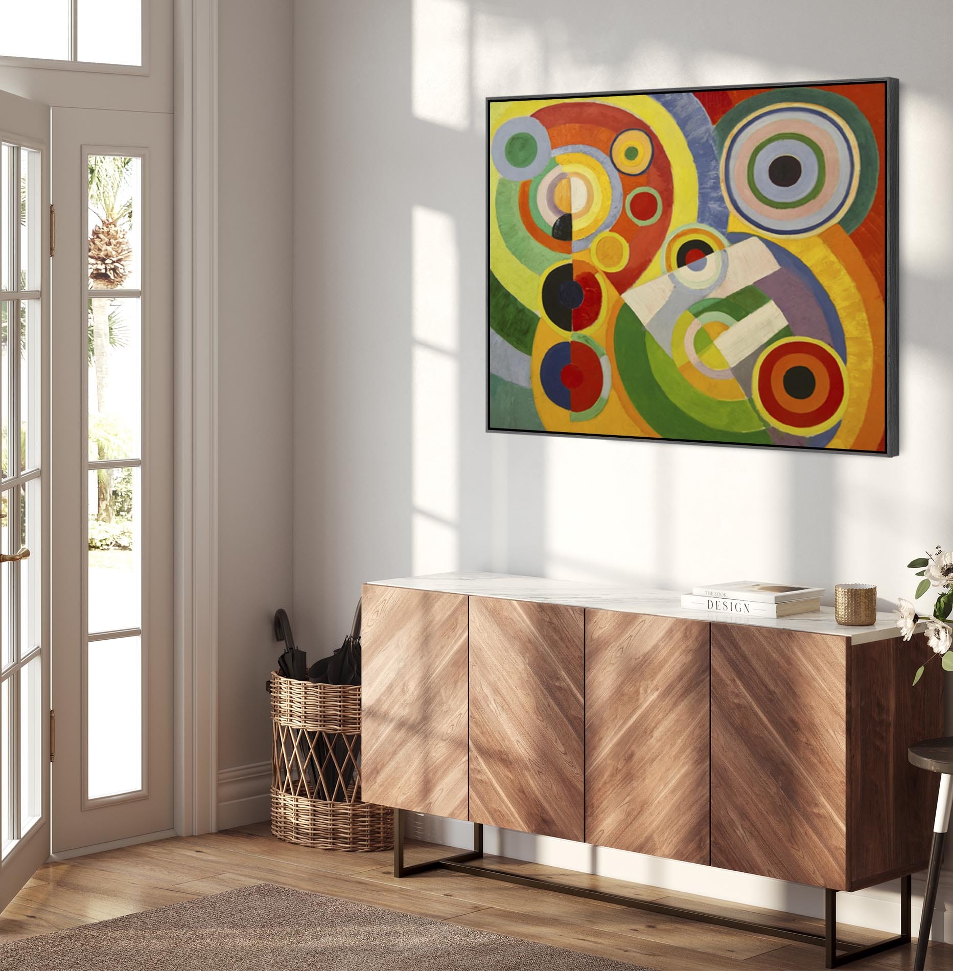 Robert Delaunay - Framed Multi Coloured Abstract Art Print - Rythme Jo