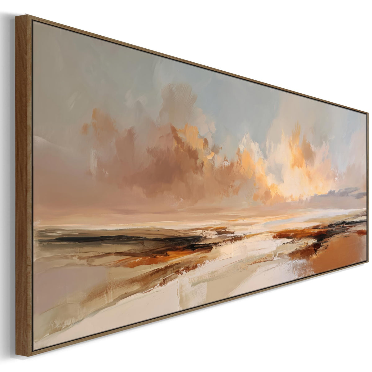 Sienna Abstract Horizon Panoramic Wide Rust Wall Art – wallfillers.co.uk
