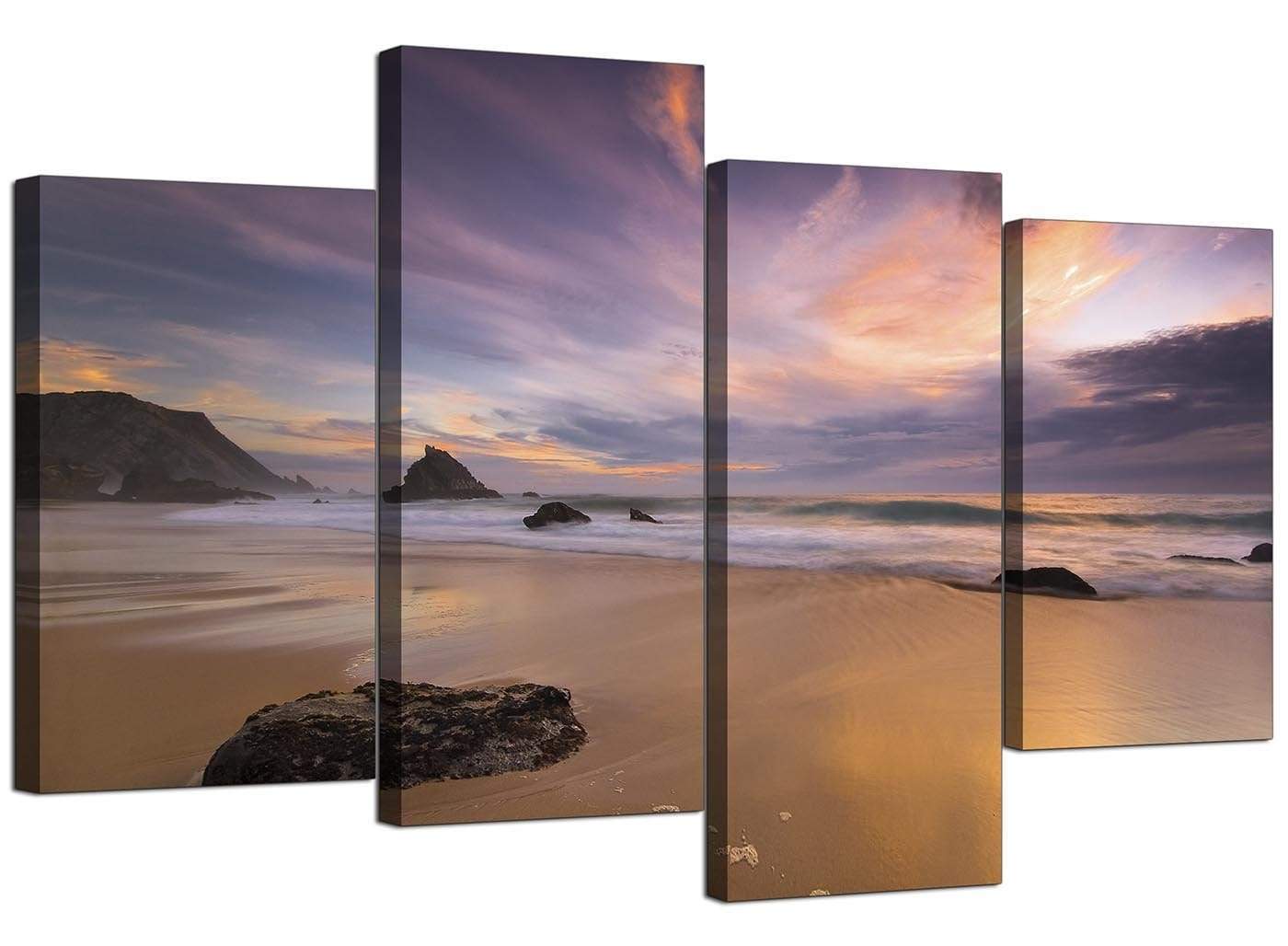 Sunset Beach Canvas Wall Art