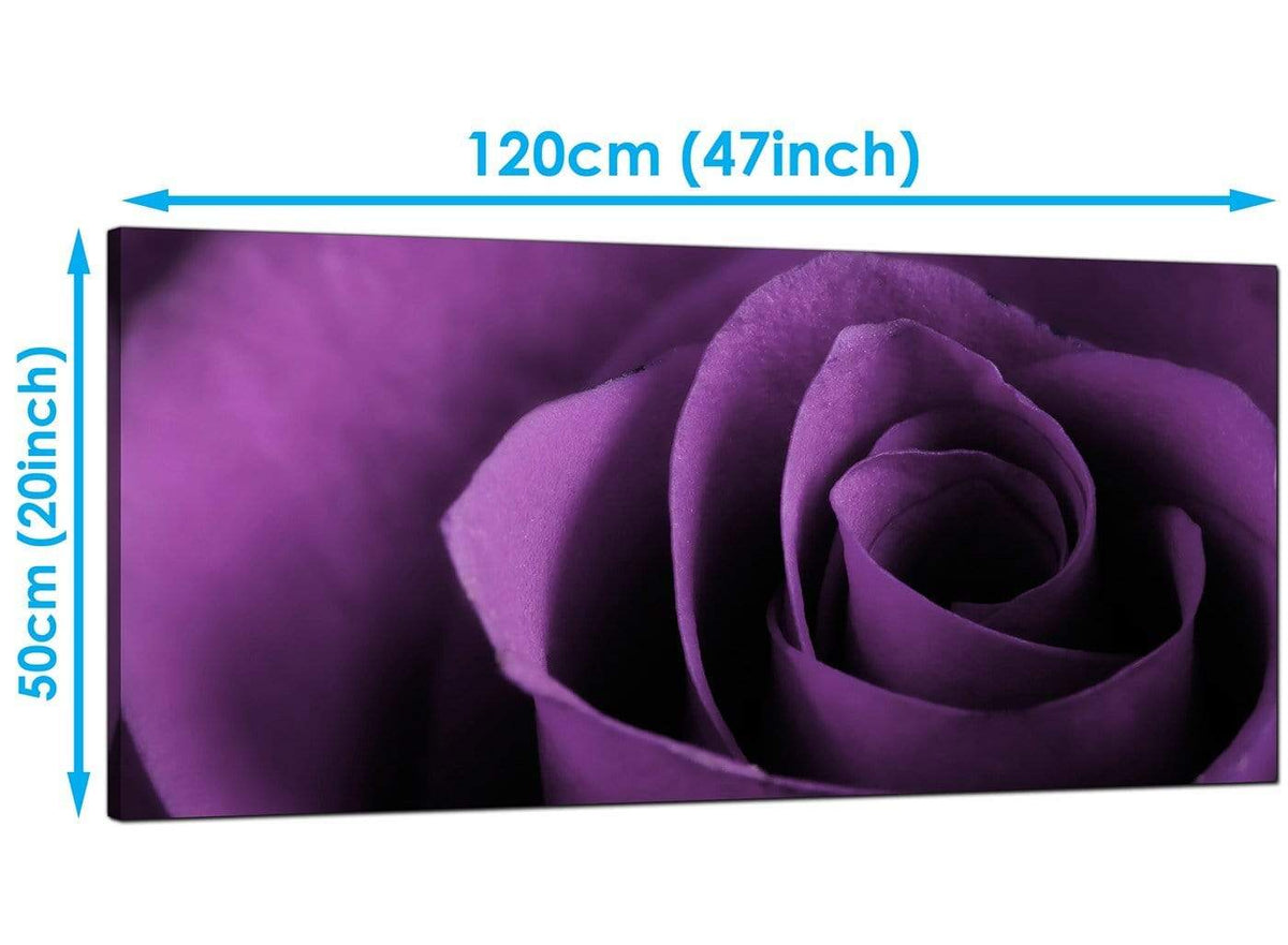 Purple Rose Petal Flower Floral Modern Canvas Art – wallfillers.co.uk