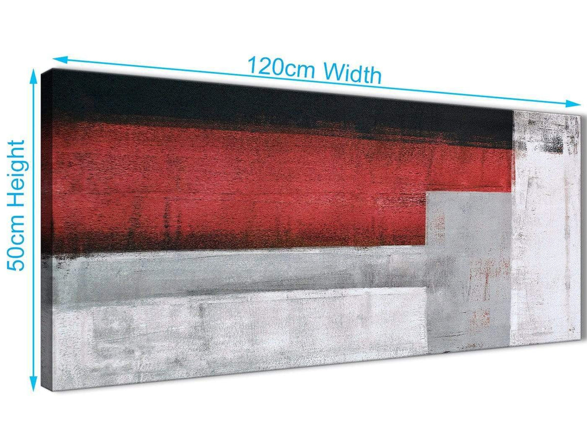 Red Grey Painting Living Room Canvas Pictures – wallfillers.co.uk